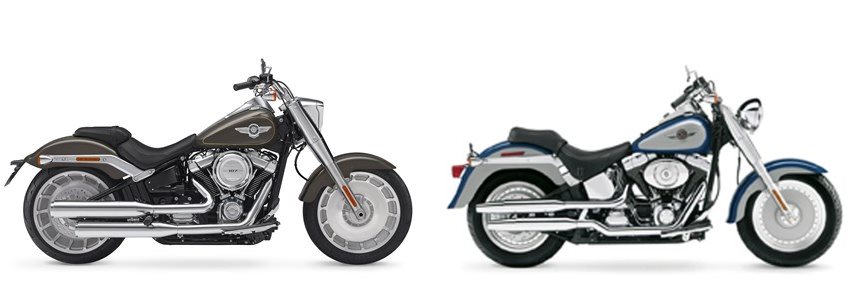 Motorrad Vergleich Harley-Davidson Softail Fat Boy FLFB 2018 vs. Harley ...