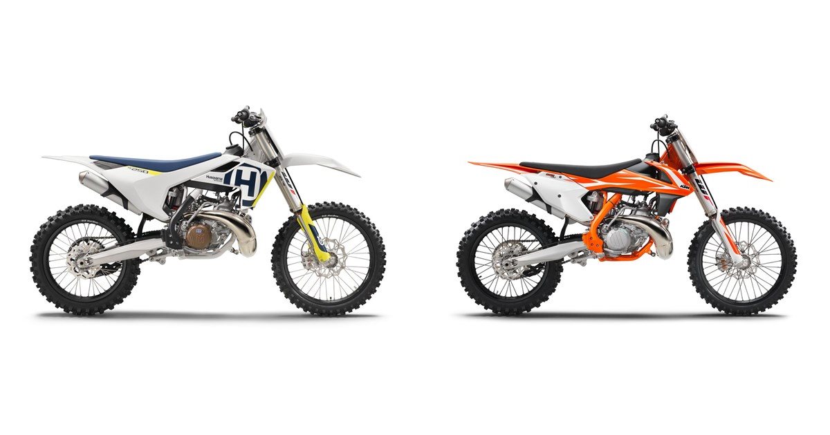 Motorrad Vergleich Husqvarna TC 250 2018 vs. KTM 250 SX 2018