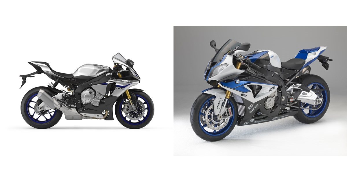 Motorrad Vergleich Yamaha R1M 2015 vs. BMW HP4 2015