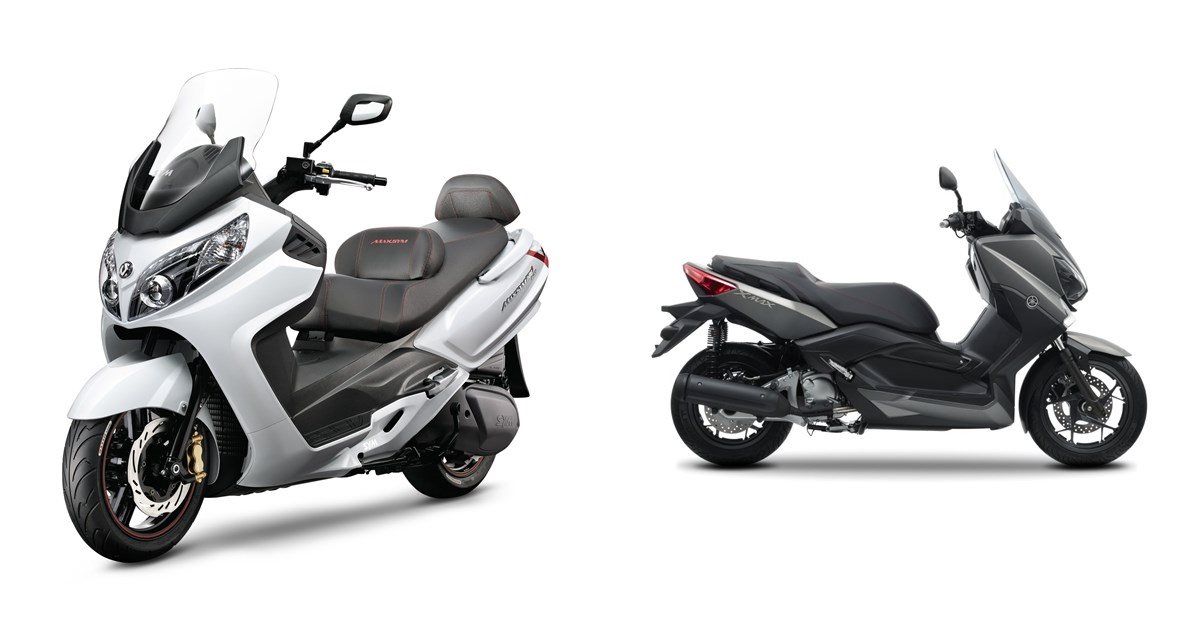 Motorrad Vergleich Sym MaxSym 600i 2015 vs. Yamaha X-Max 250 2016