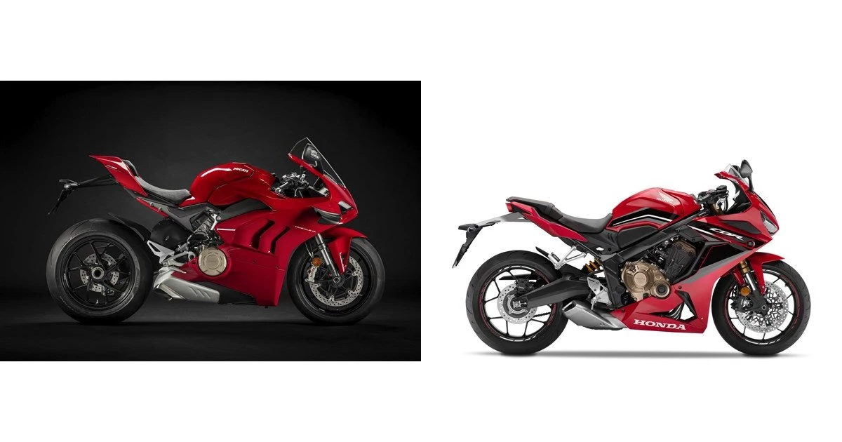 Ducati Panigale V4 2021 vs Honda CBR650R 2022