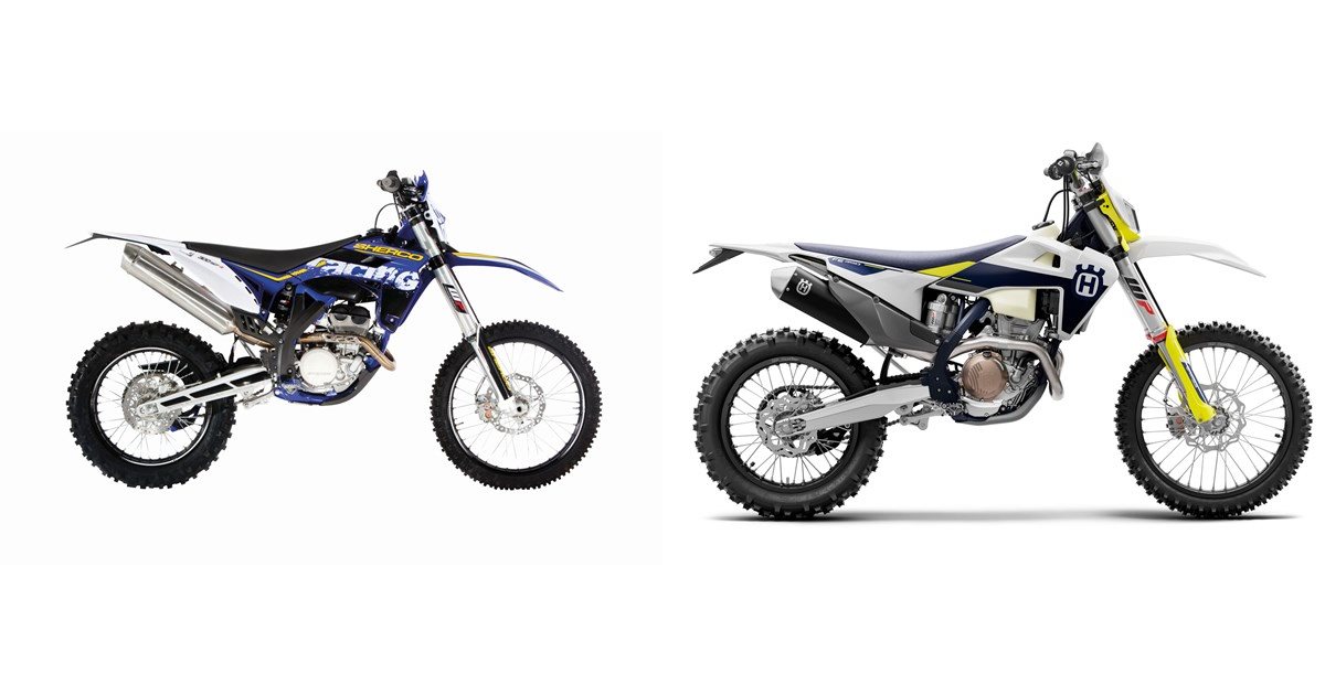 Motorrad Vergleich Sherco 300 SEF-R 2014 vs. Husqvarna FE 350 2021