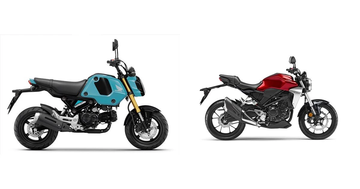 Honda MSX125 Grom 2023 vs Honda CB300R 2020