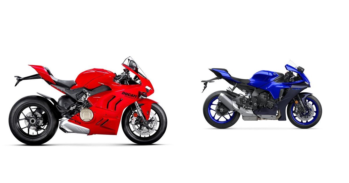 Ducati Panigale V4 2023 vs Yamaha R1 2023