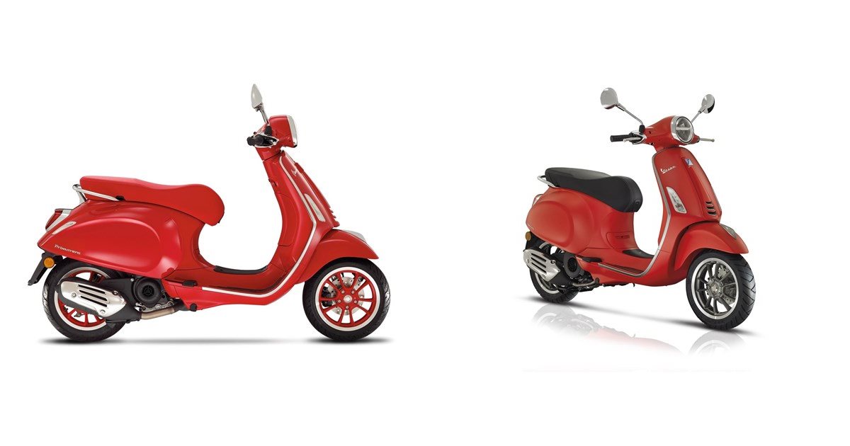 Motorrad Vergleich Vespa Primavera RED 50 2021 vs. Vespa Primavera 125 ...