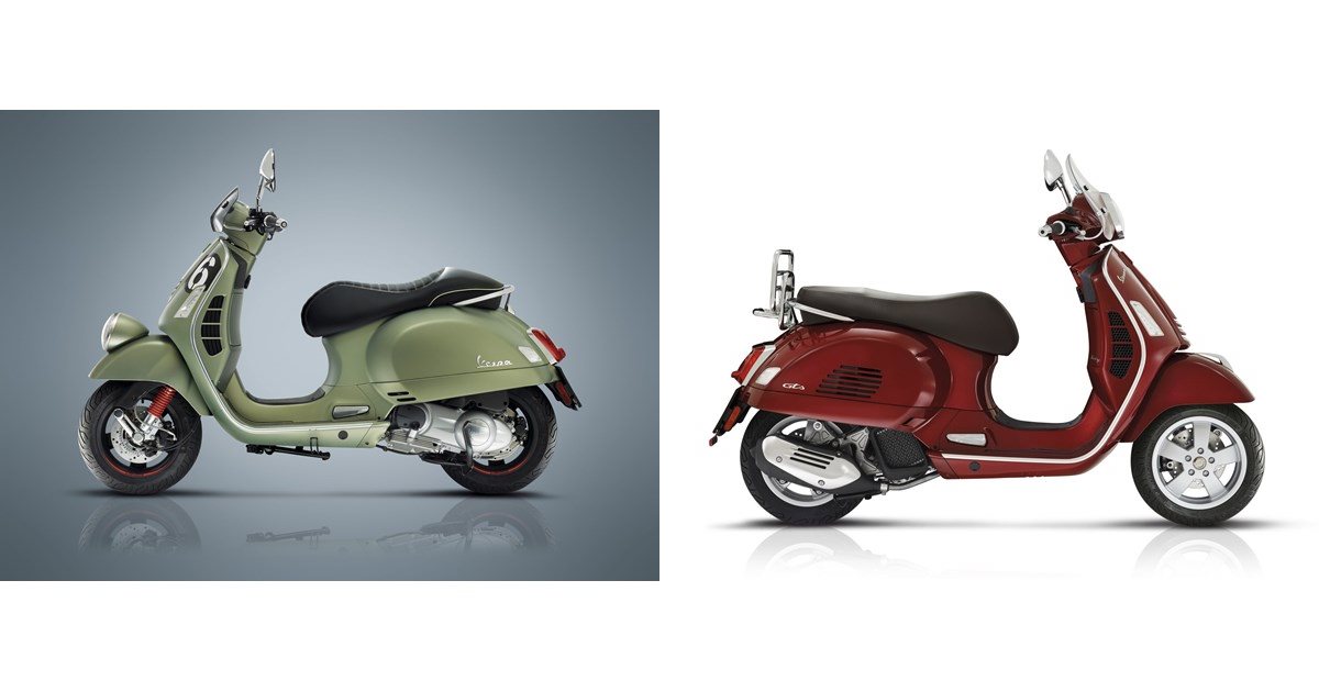 Motorrad Vergleich Vespa GTV 300 Special Edition Sei Giorni Euro4 2018 vs. Vespa GTS 125 i.e ...