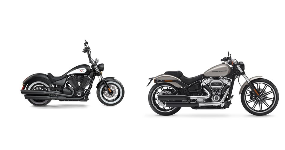 Motorrad Vergleich Victory High-Ball 2016 vs. Harley-Davidson Softail ...