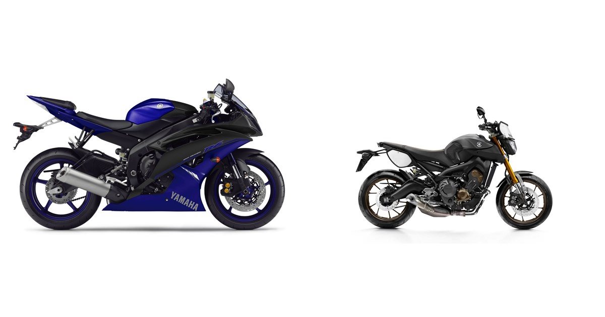 Motorrad Vergleich Yamaha YZF-R6 2014 vs. Yamaha MT-09 Sport Tracker 2016