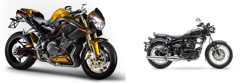 Benelli TNT Cafe Racer 2009 vs Benelli Imperiale 400 2021