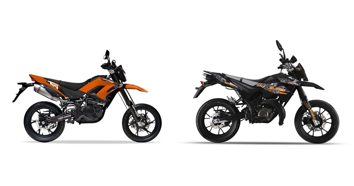 Motorrad Vergleich KSR Moto TW 125 SM 2016 vs. KSR Moto TR 50 SM 2020