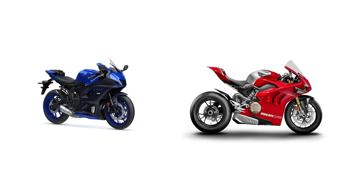 Yamaha R7 2021 vs Ducati Panigale V4 R 2020