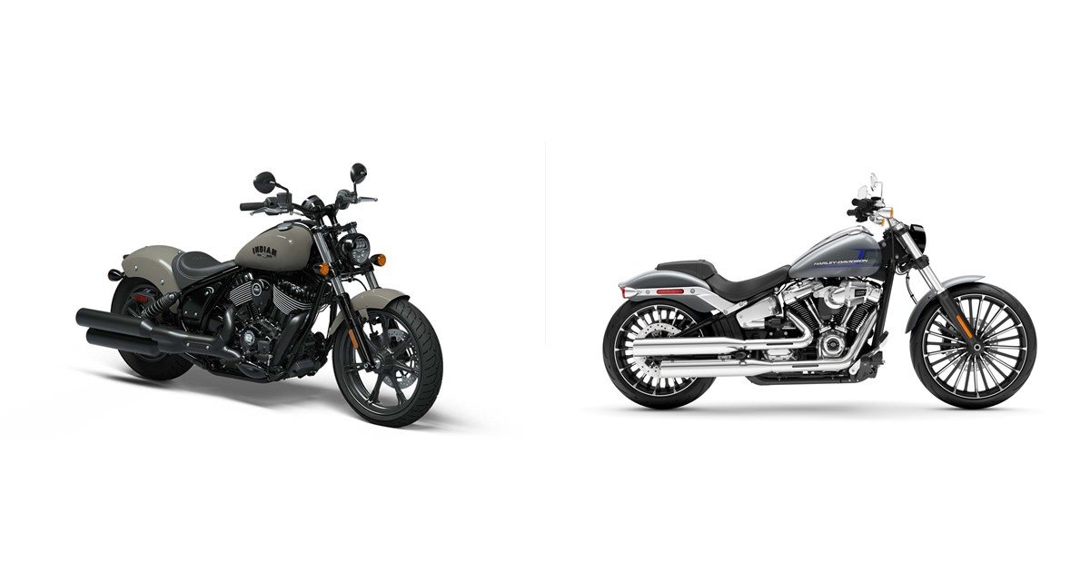 Motorrad Vergleich Indian Chief Dark Horse 2023 vs. Harley-Davidson Softail Breakout 117 2023