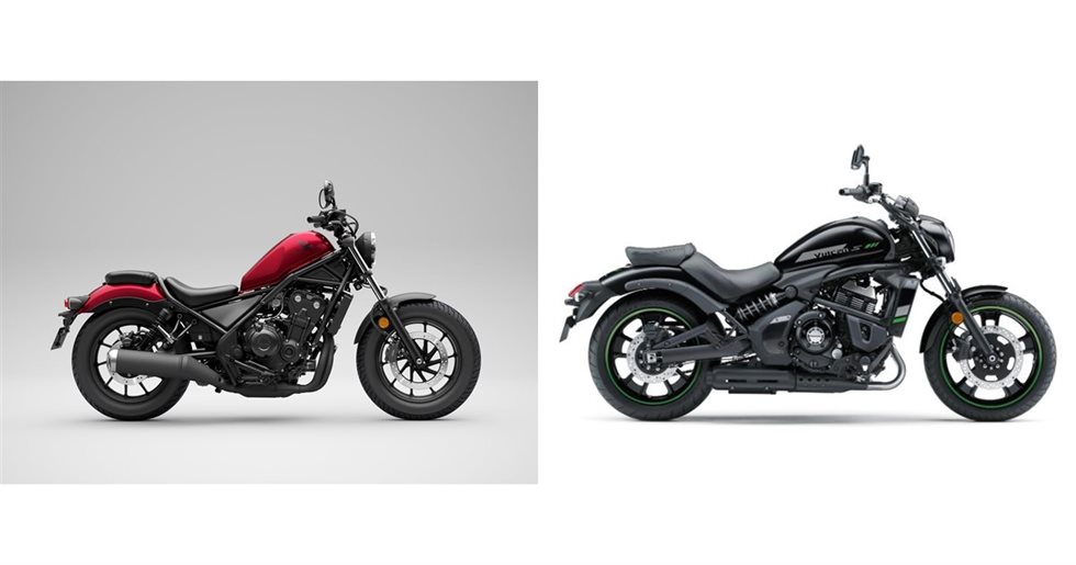 Comparaison des motos Honda CMX500 Rebel 2023 VS. Kawasaki Vulcan S 2023