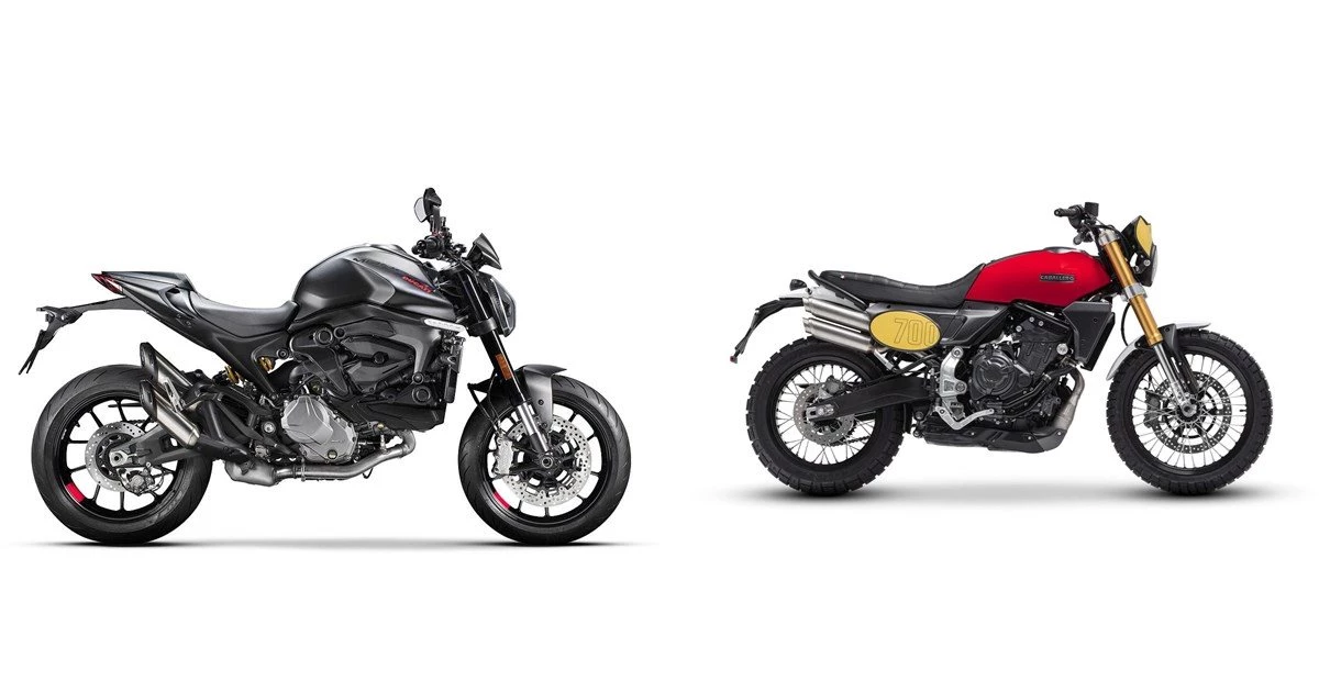 Motorrad Vergleich Ducati Monster + 2023 vs. Fantic Caballero 700 2023