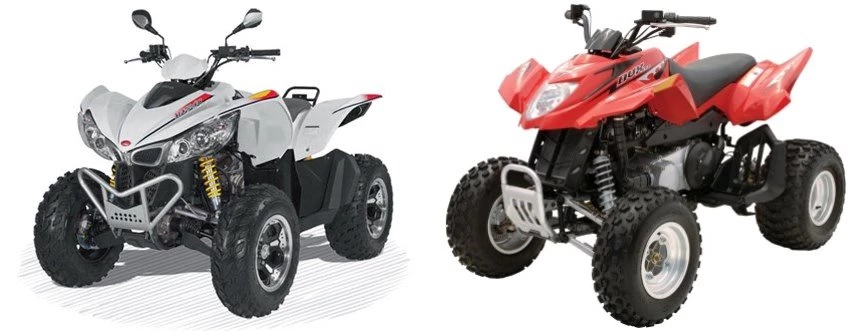 Motorrad Vergleich Kymco Maxxer 450i 2012 vs. Arctic Cat 250 DVX 2009