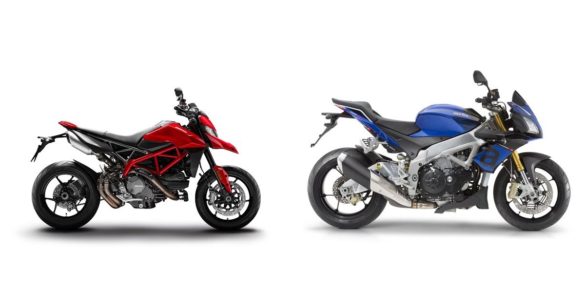 Motorrad Vergleich Ducati Hypermotard 950 2019 vs. Aprilia Tuono V4 ...