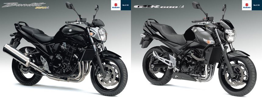 Motorrad Vergleich Suzuki Bandit 650 2012 vs. Suzuki GSR 600 2013