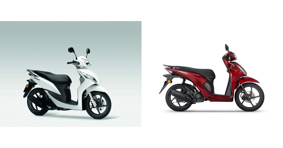Motorrad Vergleich Honda Vision 50 2018 vs. Honda NSC Vision 110 2022