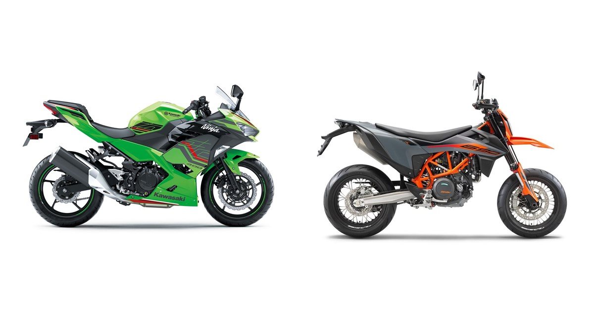 Confronto tra moto Kawasaki Ninja 400 2023 VS. KTM 690 SMC R 2021
