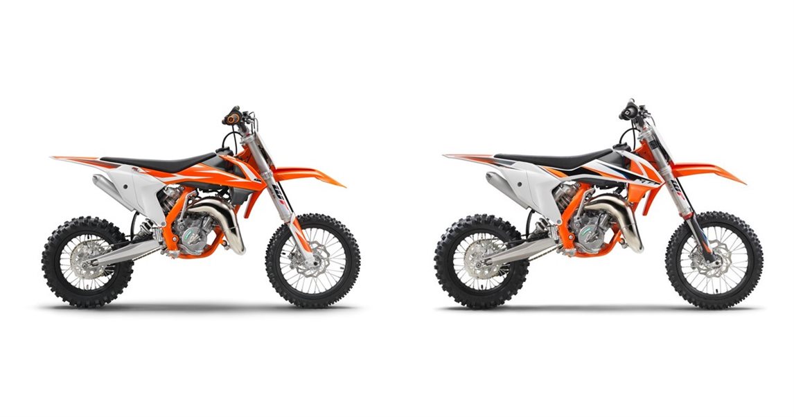Motorrad Vergleich KTM 65 SX 2018 vs. KTM 65 SX 2022