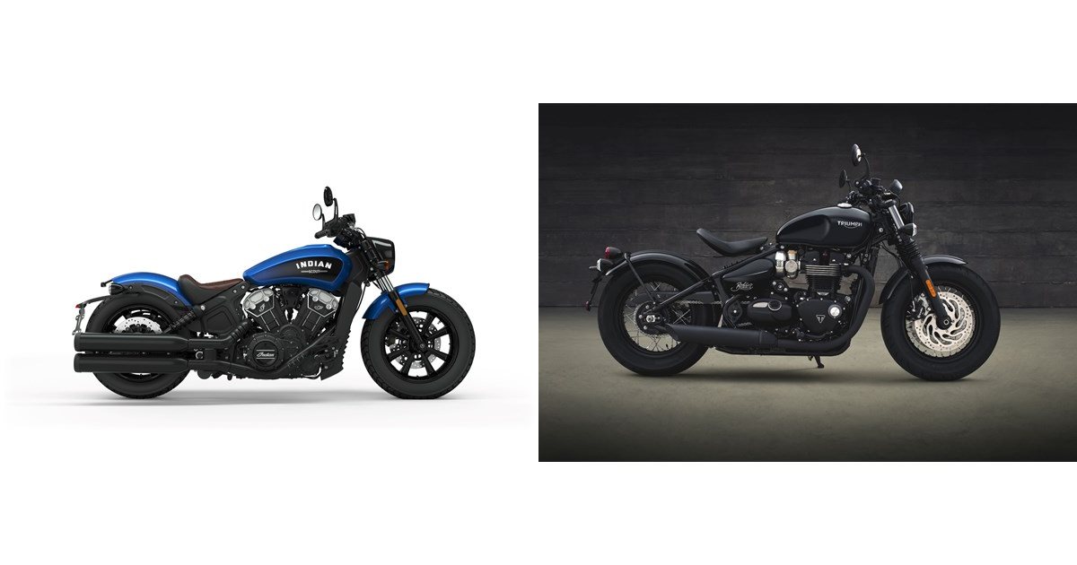 Indian Scout Bobber 2020 vs Triumph Bonneville Bobber Black 2018