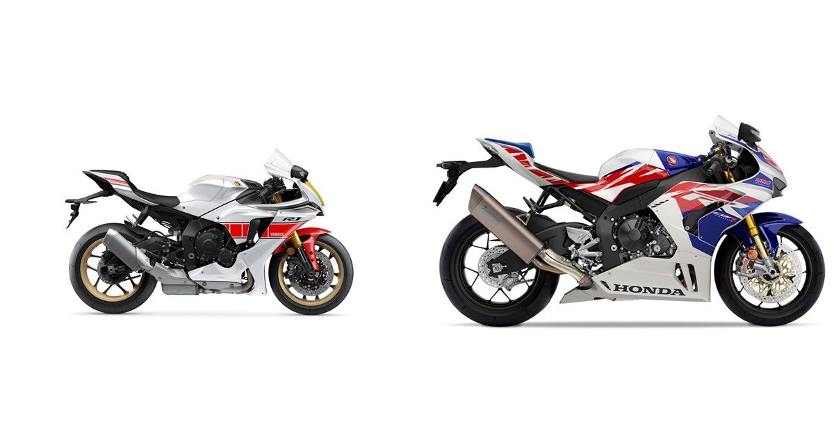Yamaha R1 World GP 60th Anniversary 2023 vs Honda CBR1000RR-R Fireblade ...