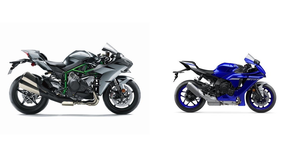 Kawasaki Ninja H2 Carbon 2018 vs Yamaha R1 2021