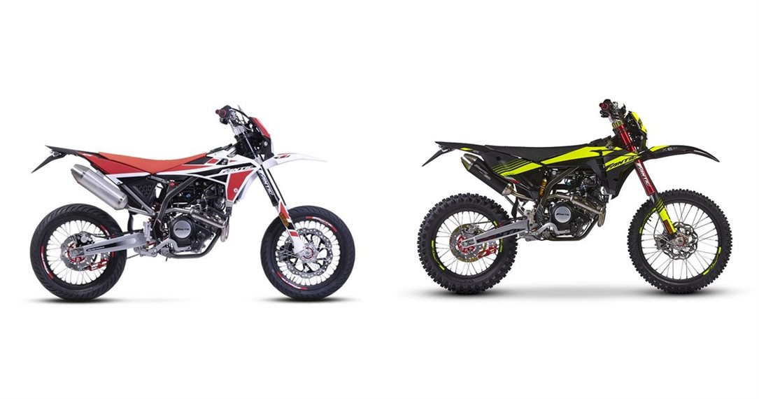 Motorrad Vergleich Fantic XMF 125 Performance 2022 vs. Fantic XEF 125 ...