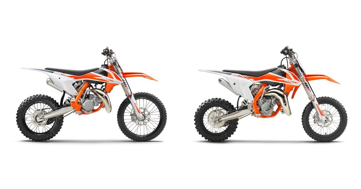 Motorrad Vergleich KTM 85 SX 17/14 2020 vs. KTM 65 SX 2020