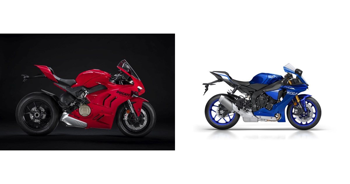 Motorrad Vergleich Ducati Panigale V4 2022 vs. Yamaha R1 2019