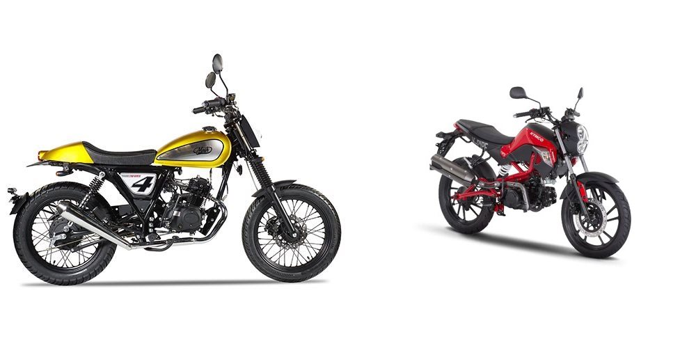 Motorrad Vergleich Mash Dirt Track 50 2021 vs. Kymco K-Pipe 50 2017