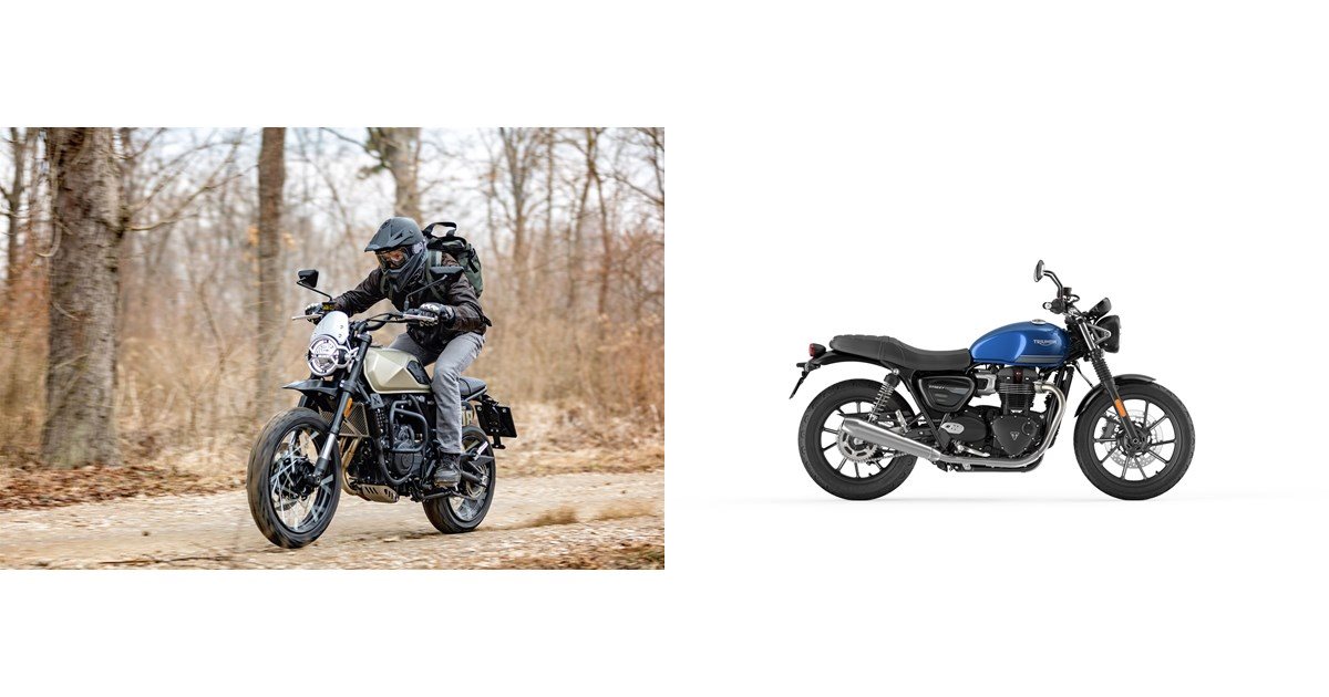 Motorrad Vergleich Brixton Crossfire 500XC 2023 vs. Triumph Street Twin ...