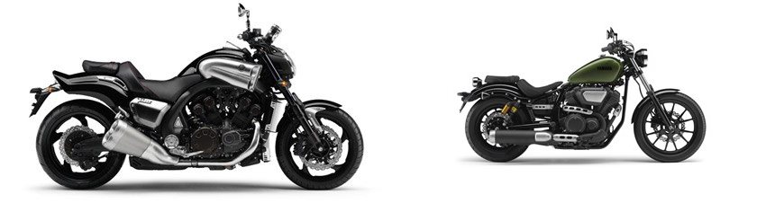 Motorrad Vergleich Yamaha V-MAX 2009 vs. Yamaha XV 950 R 2014