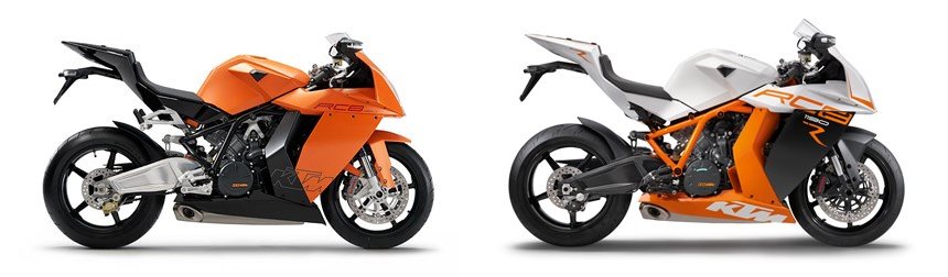 Motorrad Vergleich KTM 1190 RC8 2009 vs. KTM 1190 RC8 R 2013