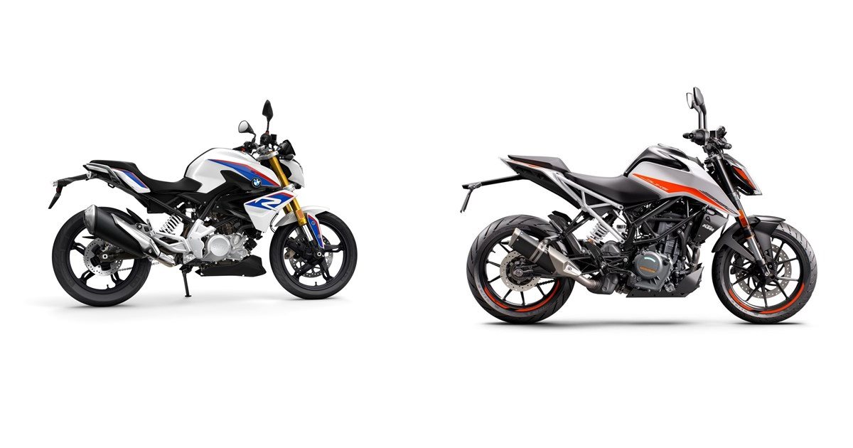 Motorrad Vergleich BMW G 310 R 2019 vs. KTM 390 Duke 2021