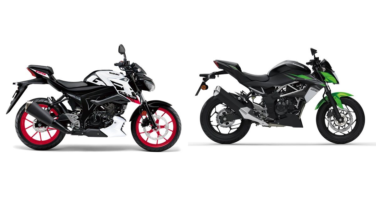 Motorrad Vergleich Suzuki GSX-S125 2023 vs. Kawasaki Z125 2023