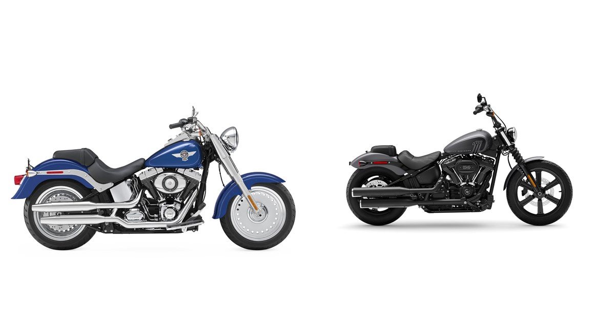 Motorrad Vergleich Harley-Davidson Softail Fat Boy FLSTF 2016 vs ...