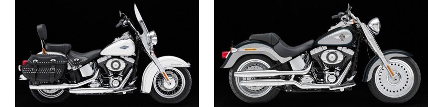 Motorrad Vergleich Harley-Davidson Softail Heritage Classic FLSTC 2012 ...