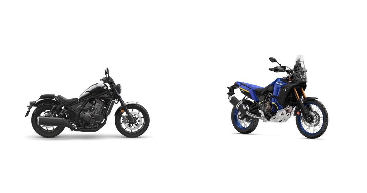 Honda CMX1100 Rebel 2021 vs Yamaha Tenere 700 World Raid 2022