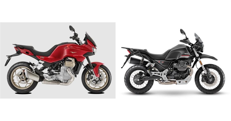 Motorrad Vergleich Moto Guzzi V100 Mandello 2023 vs. Moto Guzzi V85 TT 2022