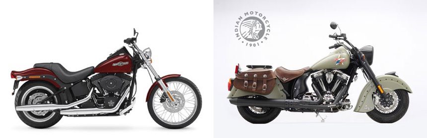 Motorrad Vergleich Harley-Davidson Softail Night Train FXSTB 2009 vs ...