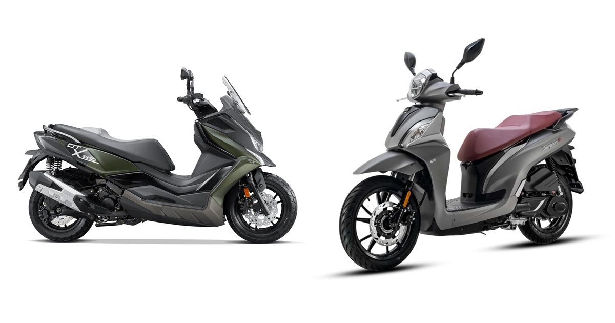 Motorrad Vergleich Kymco DT X360 350i ABS 2022 vs. Sym Symphony ST 125 2023
