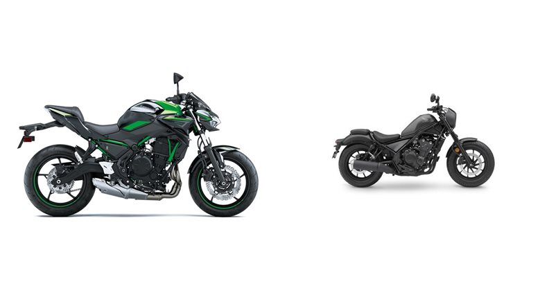 Kawasaki Z650 2022 vs Honda CMX500 Rebel S 2022