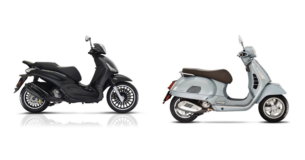 Comparaison des motos Piaggio Beverly 300 i.e. Police 2018 VS. Vespa GTS 300 hpe 2021