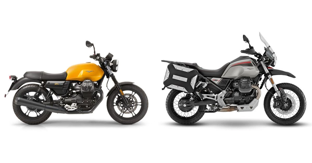 Motorrad Vergleich Moto Guzzi V7 III Stone 2019 vs. Moto Guzzi V85 TT ...