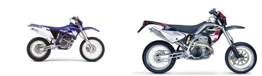 Motorrad Vergleich Yamaha WR450F 2006 vs. GASGAS FSE 450 SM 2005