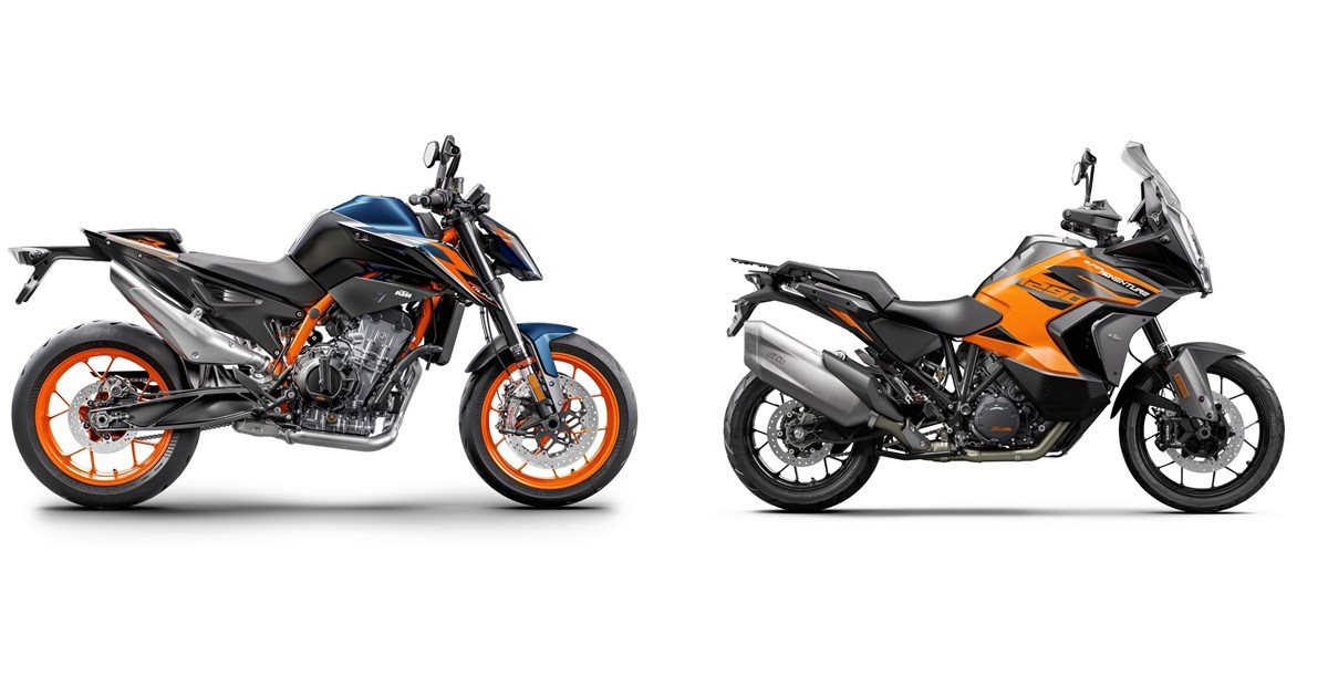 Motorrad Vergleich KTM 890 Duke R 2023 vs. KTM 1290 Super Adventure S 2022