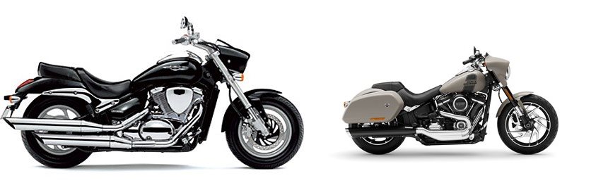 Motorrad Vergleich Suzuki Intruder M800 2012 vs. Harley-Davidson ...