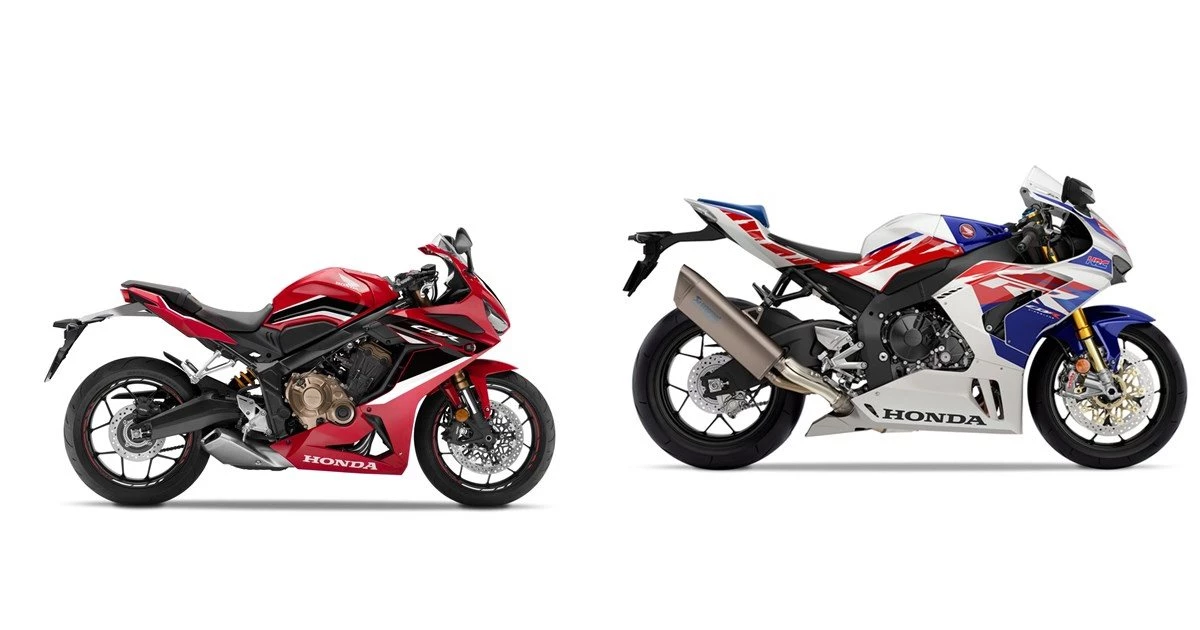 Honda CBR650R 2021 vs Honda CBR1000RR-R Fireblade SP 30th Anniversary 2023