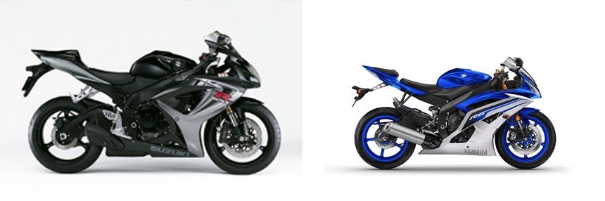 Suzuki GSX-R 600 2006 vs Yamaha YZF-R6 2016